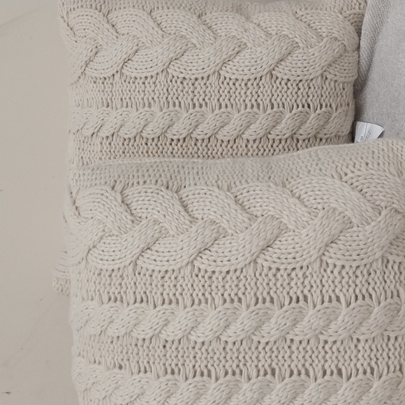 Threshold | Accents | Threshold Cable Knit Pillows Cream 2 Piece Set ...